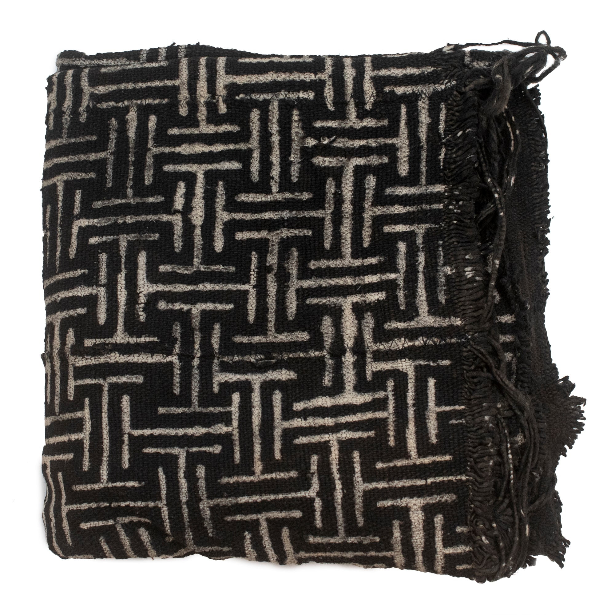 The Bead Chest Ebony Black Bogolan Mali Mud Cloth - Handmade African ...