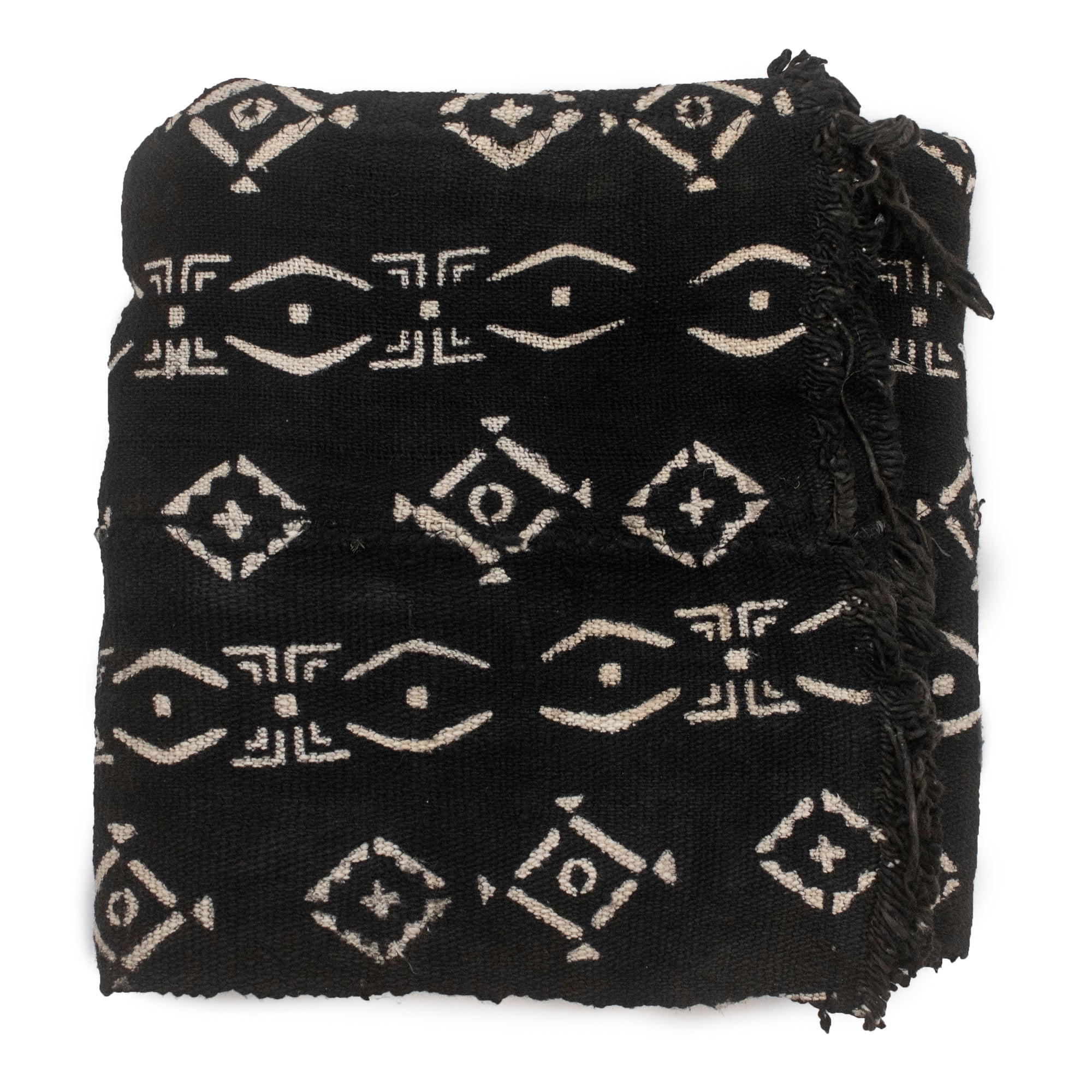 The Bead Chest Ebony Black Bogolan Mali Mud Cloth - Handmade African ...