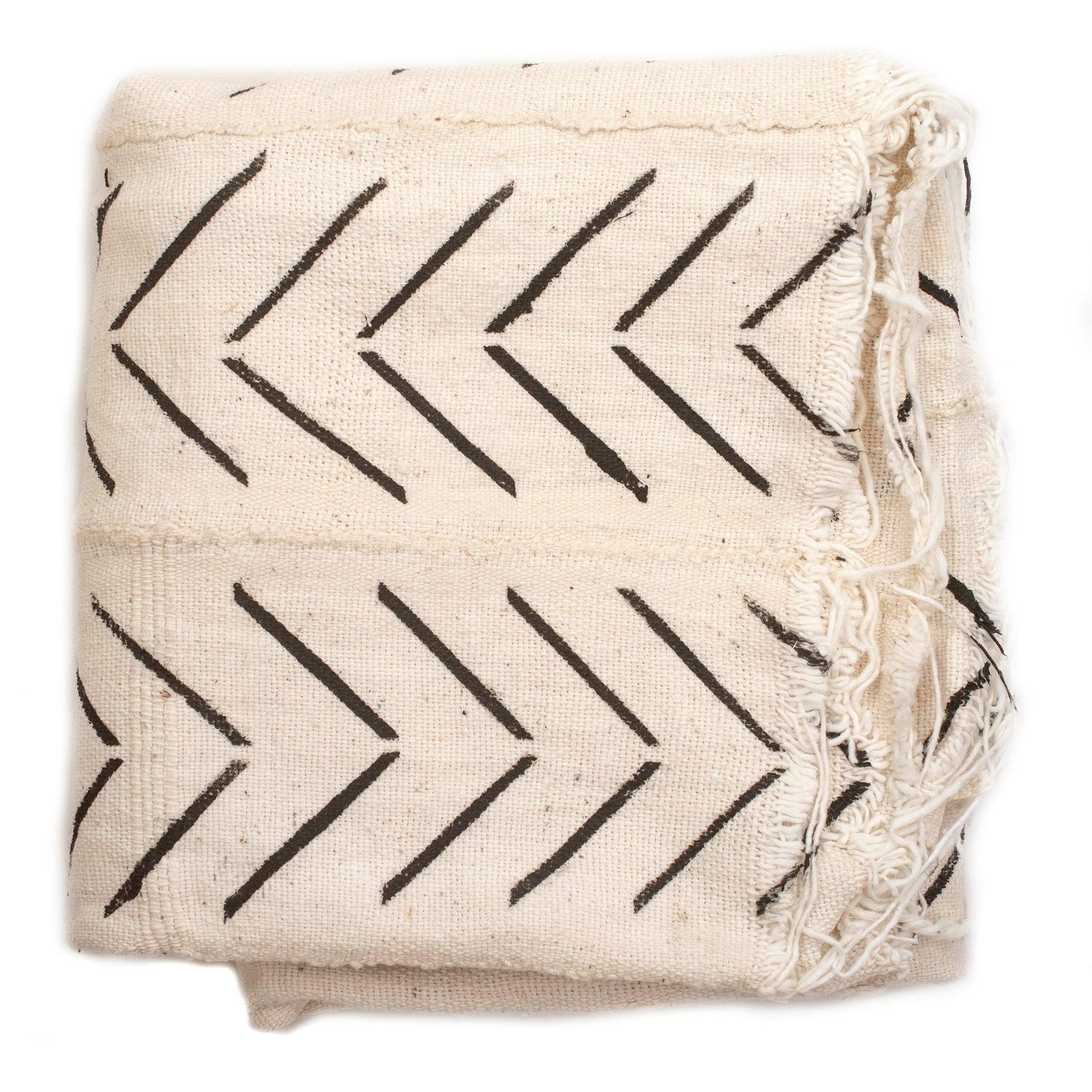 The Bead Chest White Bogolan Mali Mud Cloth - Handmade African Textile ...