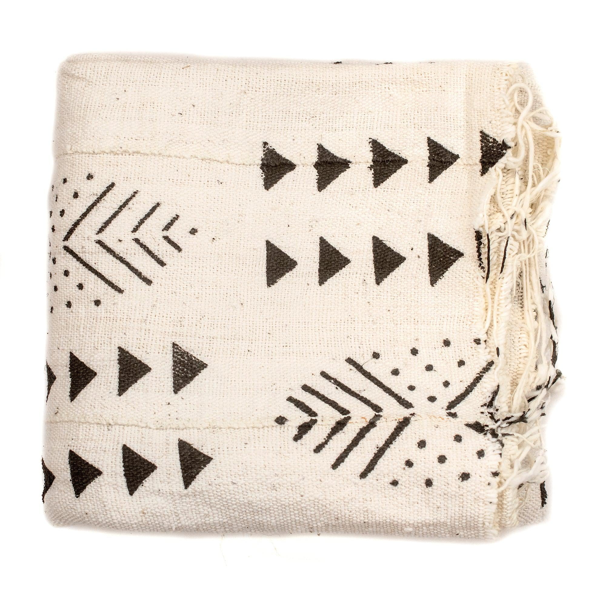 The Bead Chest White Bogolan Mali Mud Cloth - Handmade African Textile ...