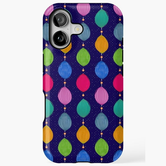 Bead Curtain Dark Blue Holiday Pattern Art Case for iPhone 17 through ...