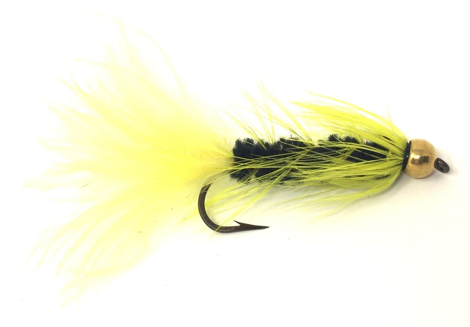 Bead Head Wooly Bugger Multi-Color Flies - One Dozen - 4 Sizes 6, 8, 10 ...