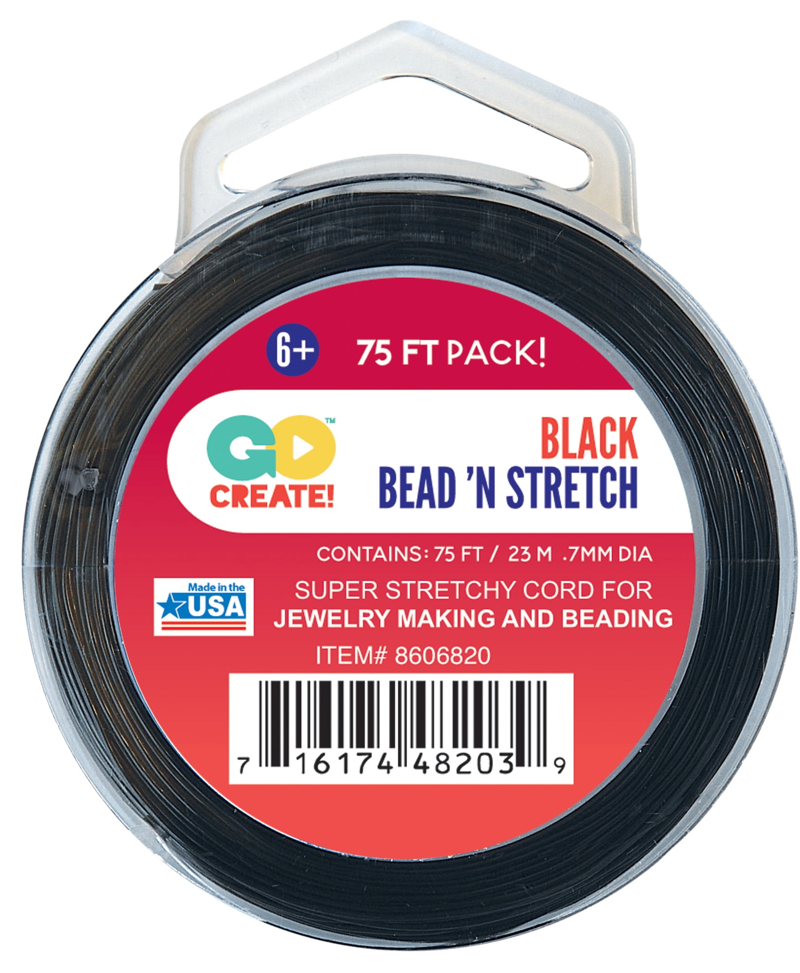 Bead 'N Stretch Black .7mm 3 Pack - Walmart.com