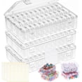 Bead Organizer Box, 108Pcs Small Clear Plastic Bead Storage, Mini Craft ...