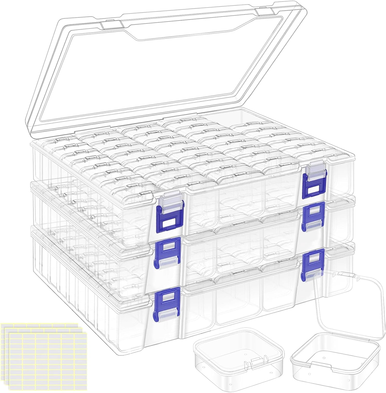 Bead Organizer Box, 138 count Small Bead Organizers and Storage Cases ...