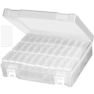 Darice 12 Compartment Clear Plastic Bead Box, 1 Each - Walmart.com