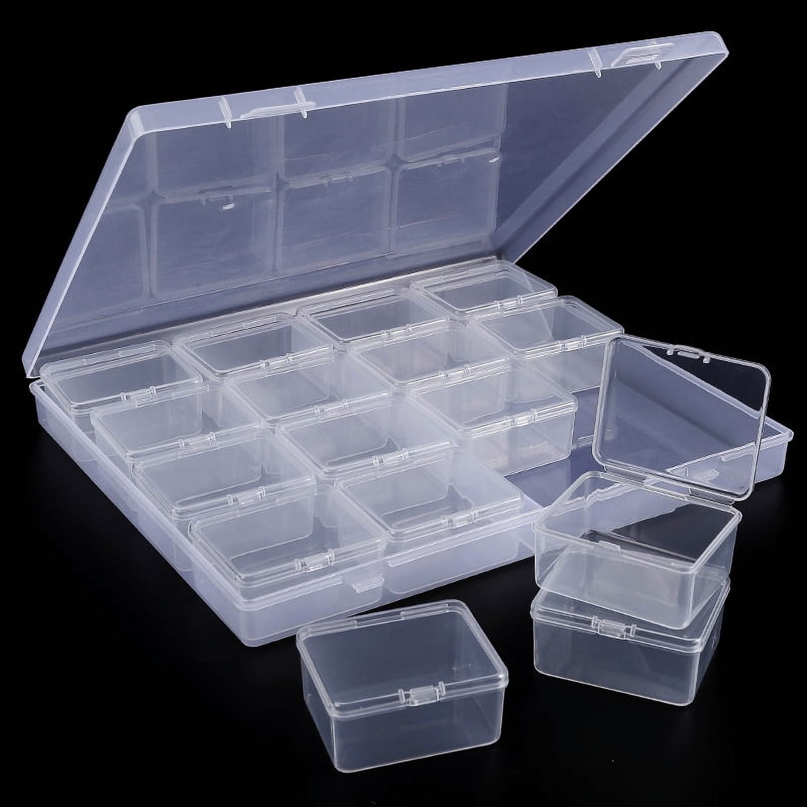 Bead Organizer Box 30Pcs Small Clear Plastic Bead Storage Containers ...