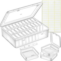 Stackable Craft Organizer Box, 3-Layer Small Storage Container Case ...