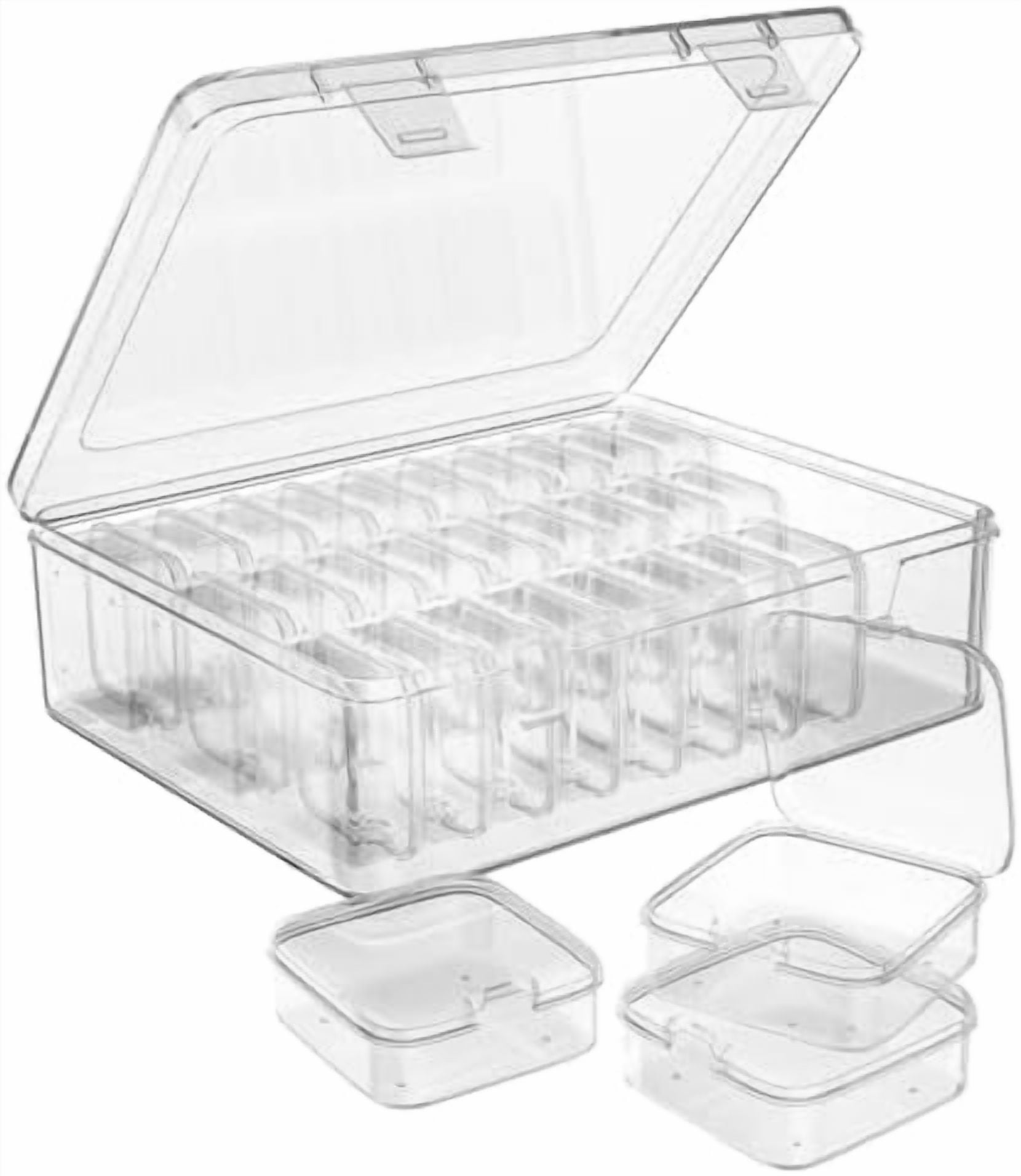 Bead Organizer Box, 30pcs Small Clear Plastic Storage Containers, Craft ...