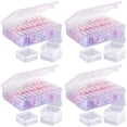 Bead Organizer Box, 4 Large Transparent Box with 120PCS Small Clear ...