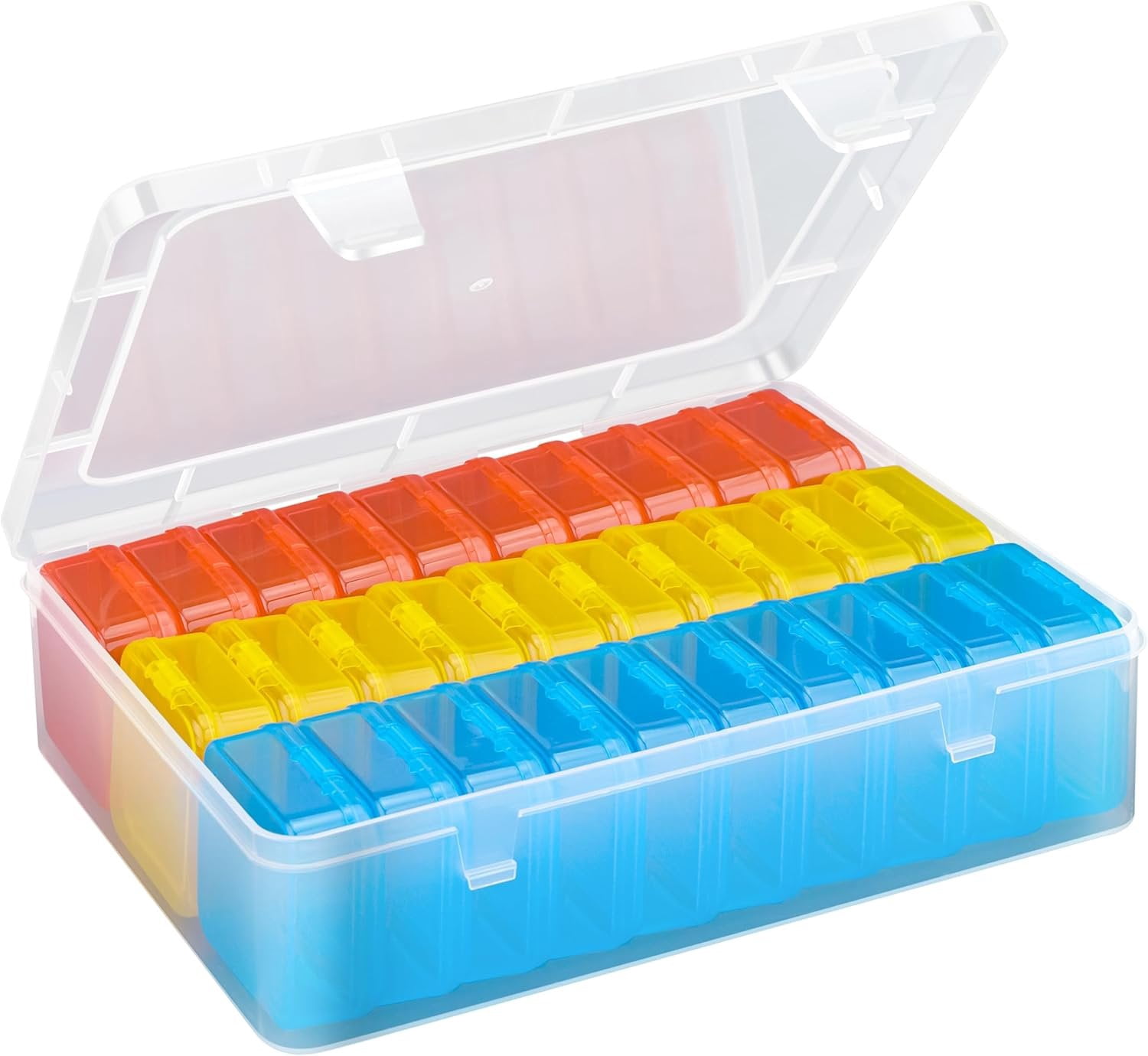Bead Organizer Box(Red,Yellow,Blue), 62 count Small Bead Organizers and ...