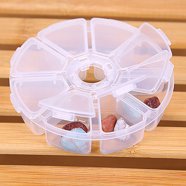 6 Grids Plastic Organizer Box with Dividers Craft Organizer Plastic ...