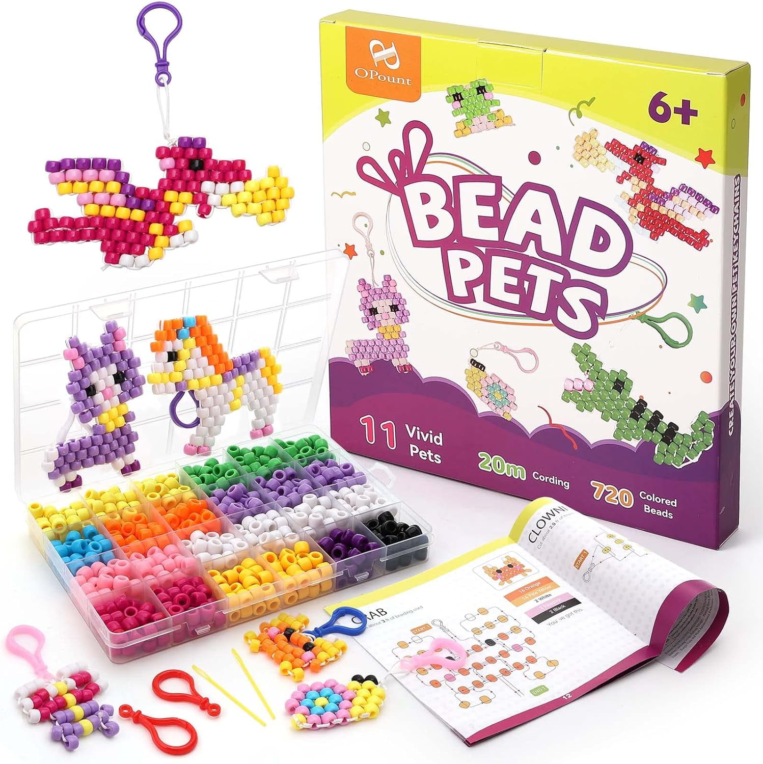 Bead Pets Kit, Bead Pets Crafts for Kids with Video Tutorials, Bead Pet ...