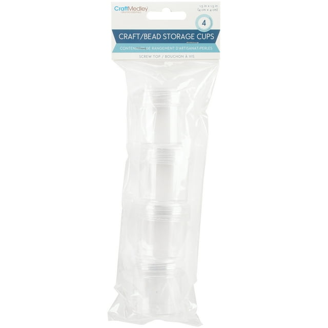 Bead Storage Cups with Screw-Top Lids, 12ml, 4/Pkg - Walmart.com