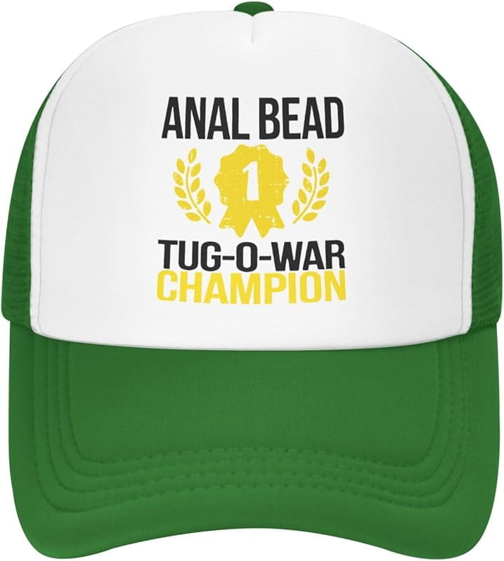Bead Tug O War Champion Funny Saying Adult Humor Hat Men Women Funny ...