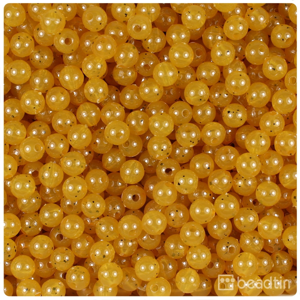 BeadTin Amber Transparent 6mm Round Craft Beads (500pcs) - Walmart.com