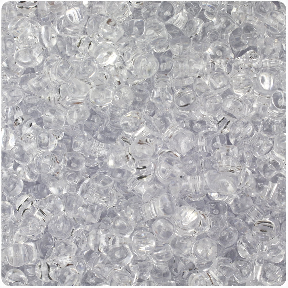 BeadTin Crystal Transparent TriBead Craft Beads, 11mm, 500pcs - Walmart.com
