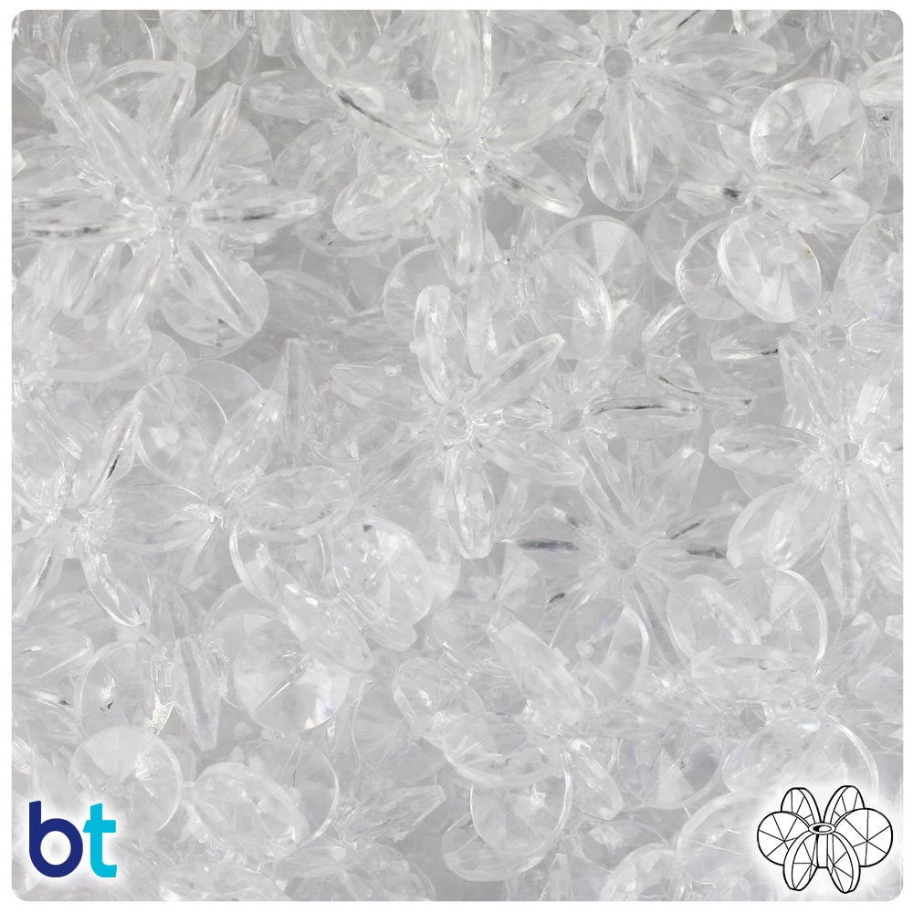 BeadTin Crystal Transparent 18mm SunBurst Craft Beads (135pcs ...