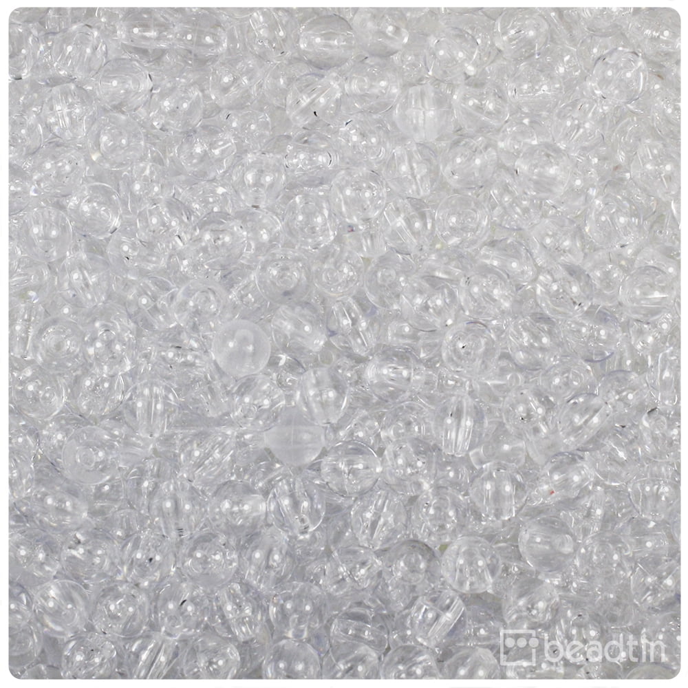 BeadTin Crystal Transparent 6mm Round Craft Beads (500pcs) - Walmart.com