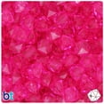 BeadTin Dark Pink Transparent 10mm Faceted Cube Acrylic Beads (100pcs ...