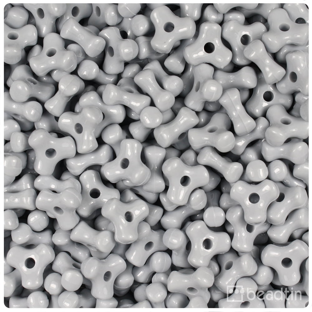 BeadTin Grey Opaque 11mm TriBead Craft Beads (500pcs) - Walmart.com