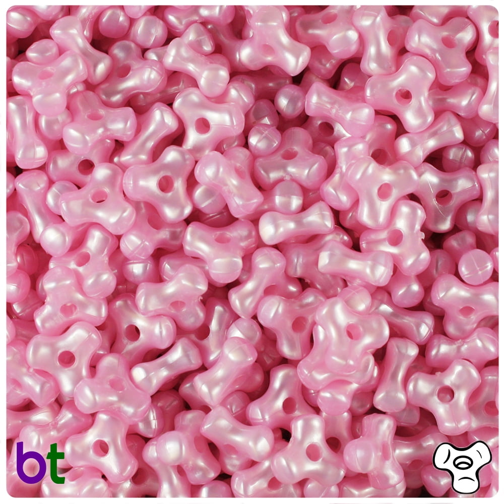 BeadTin Light Pink Pearl 11mm TriBead Craft Beads (500pcs) - Walmart.com