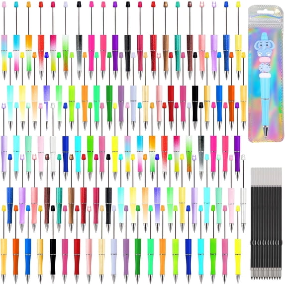 Beadable Pens , 300 count Beadable Pens Kit Includes 100 Beaded Pens ...