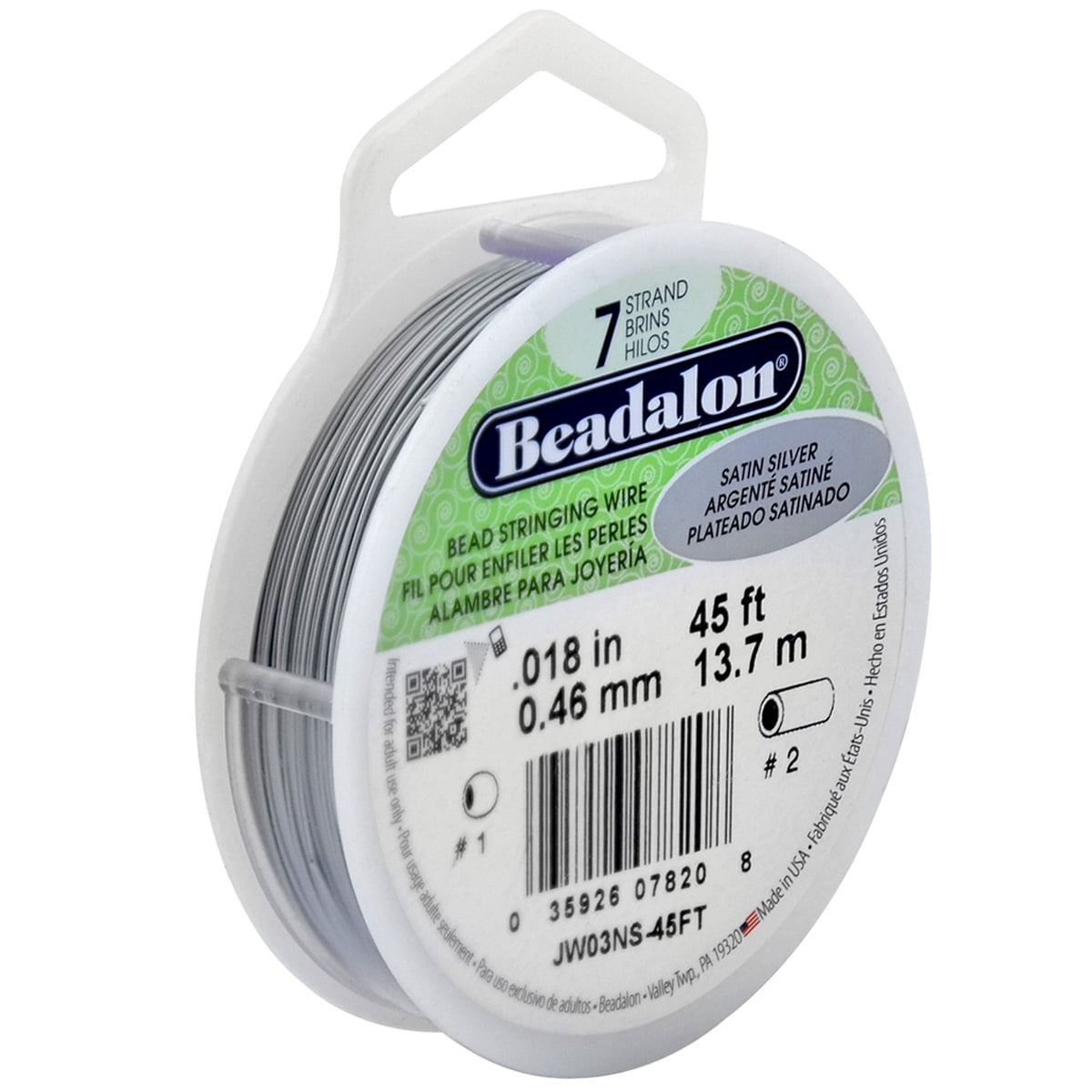 Beadalon® 7 Strand Bead Stringing Wire - Satin Silver - Walmart.com