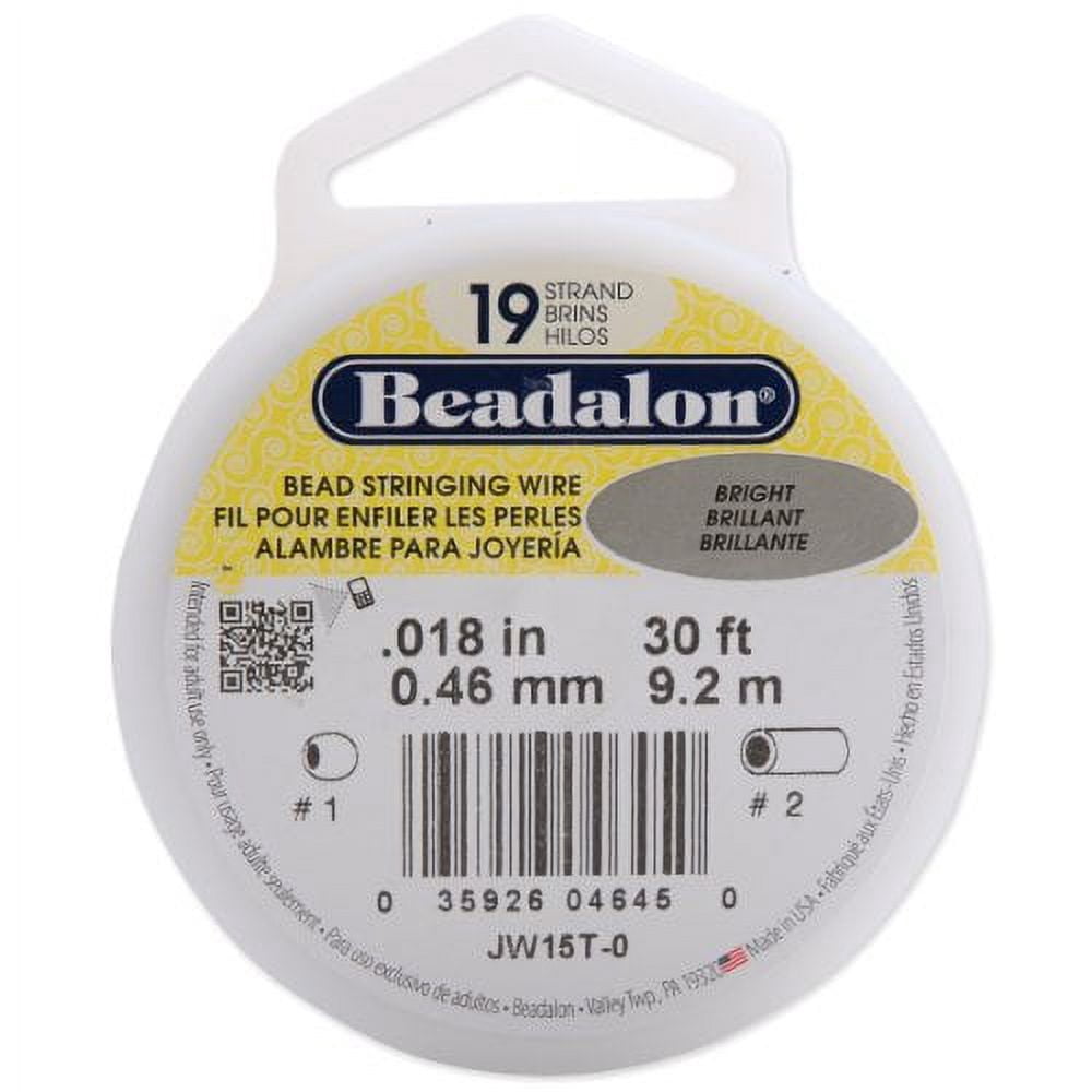 Beadalon Bead Wire 19 Strand .018 in. Bright 30 ft. - Walmart.com