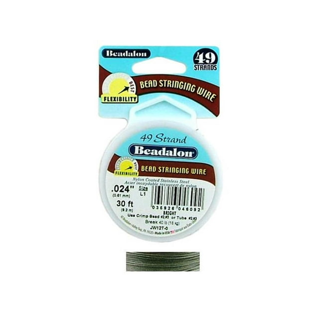 Beadalon Bead Wire 49Strand .024" Bright 30' - Walmart.com