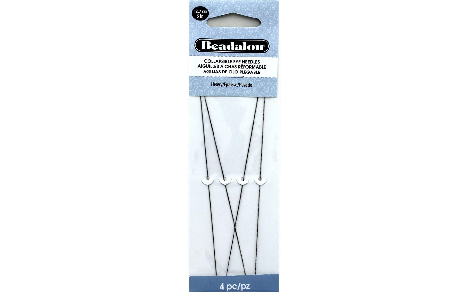 Beadalon Beading Needle Collapsible Eye Hvy 5" 4pc - Walmart.com