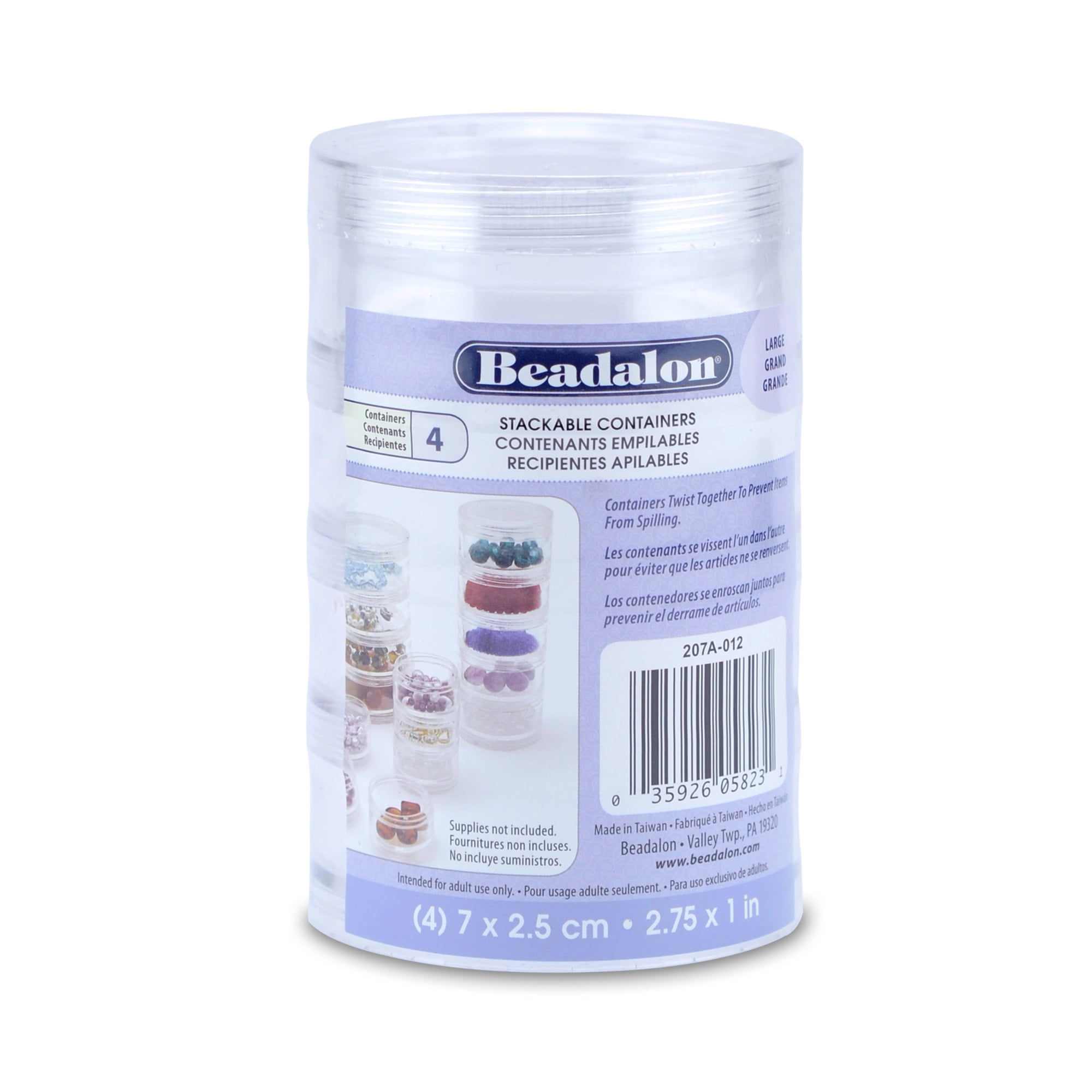 Beadalon Beading Storage, 4-Stack Container, Large - Walmart.com