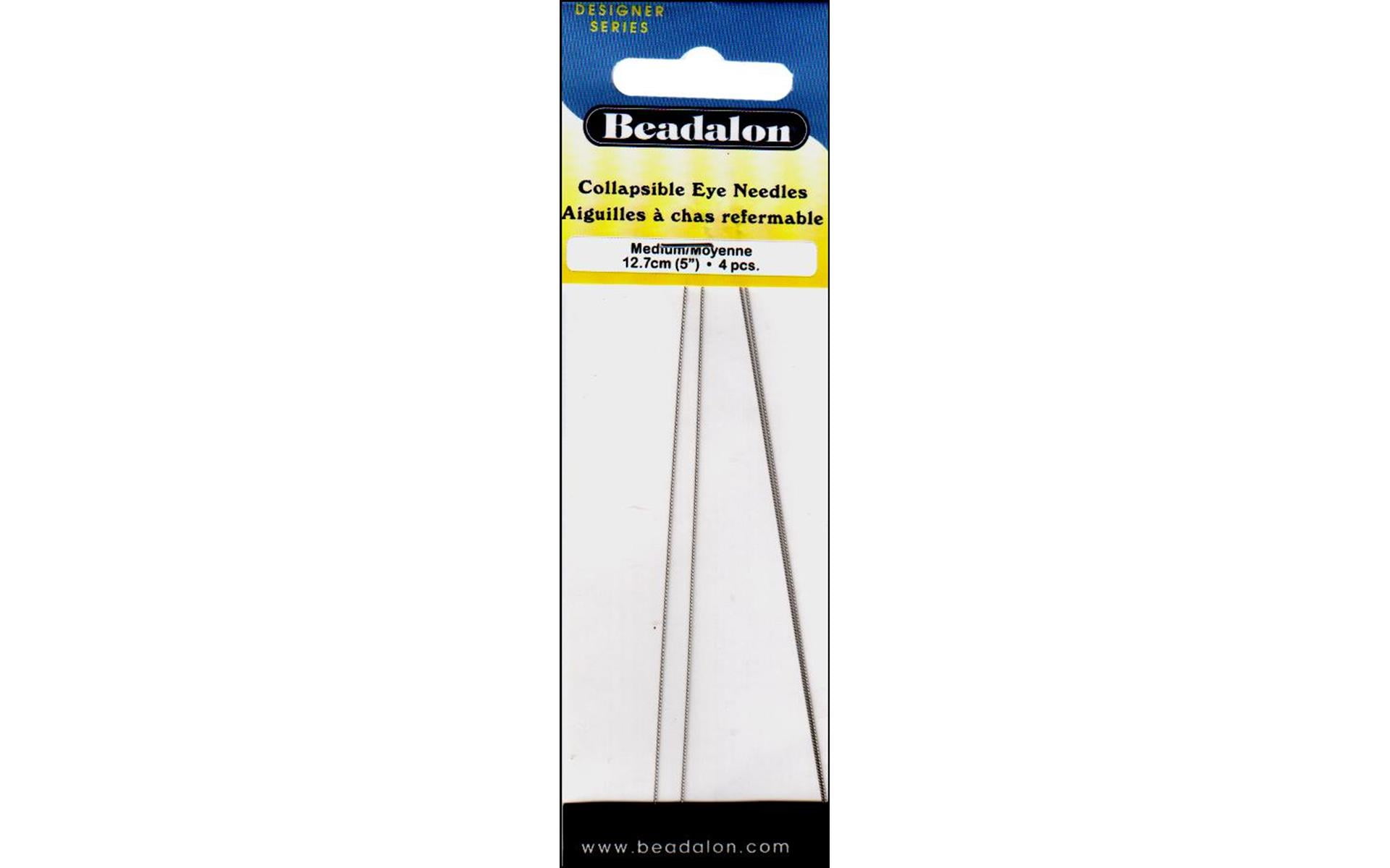 Beadalon Collapsible Eye Needles 5" 4/Pkg-Medium - Walmart.com