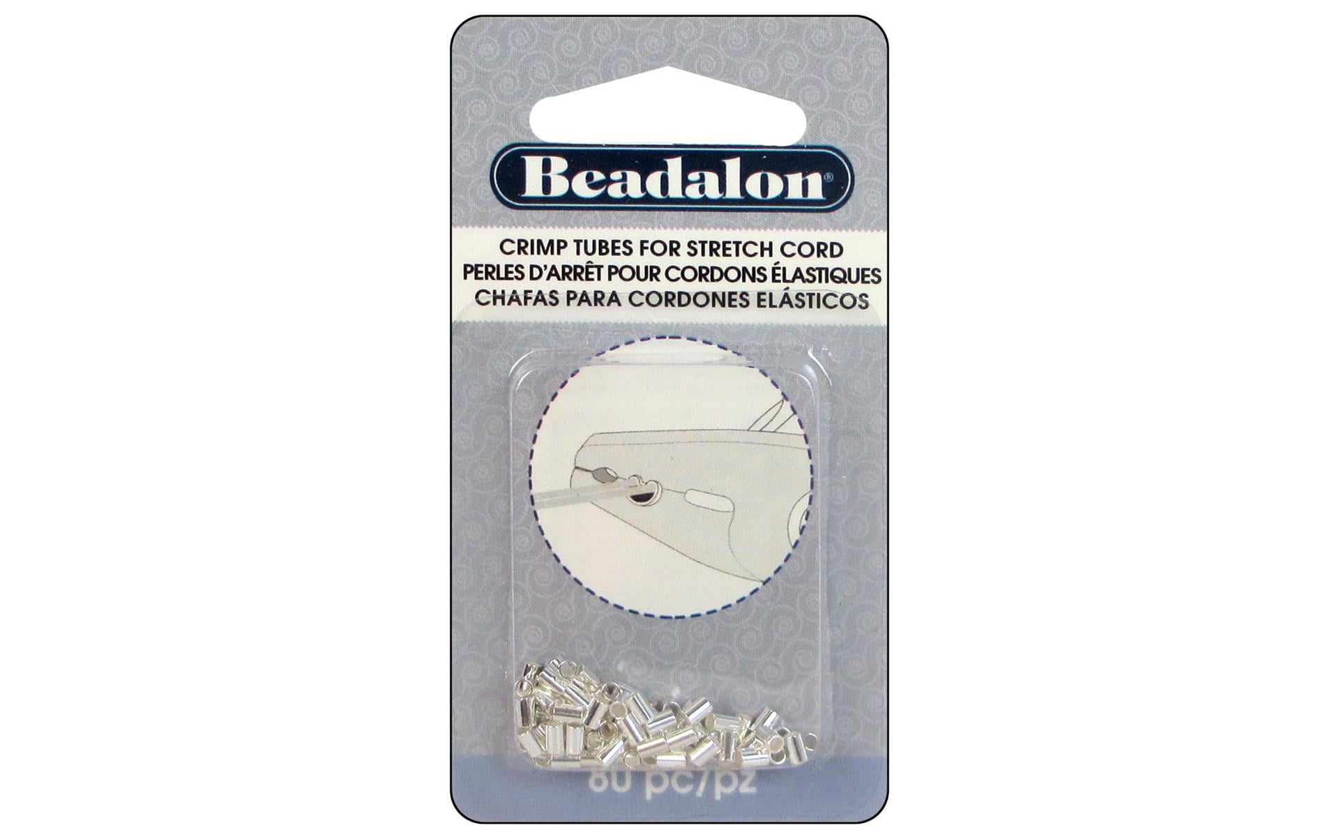 Beadalon Crimp Tube for Stretch Cord, .8mm Silver-Plated, 80/Pkg ...