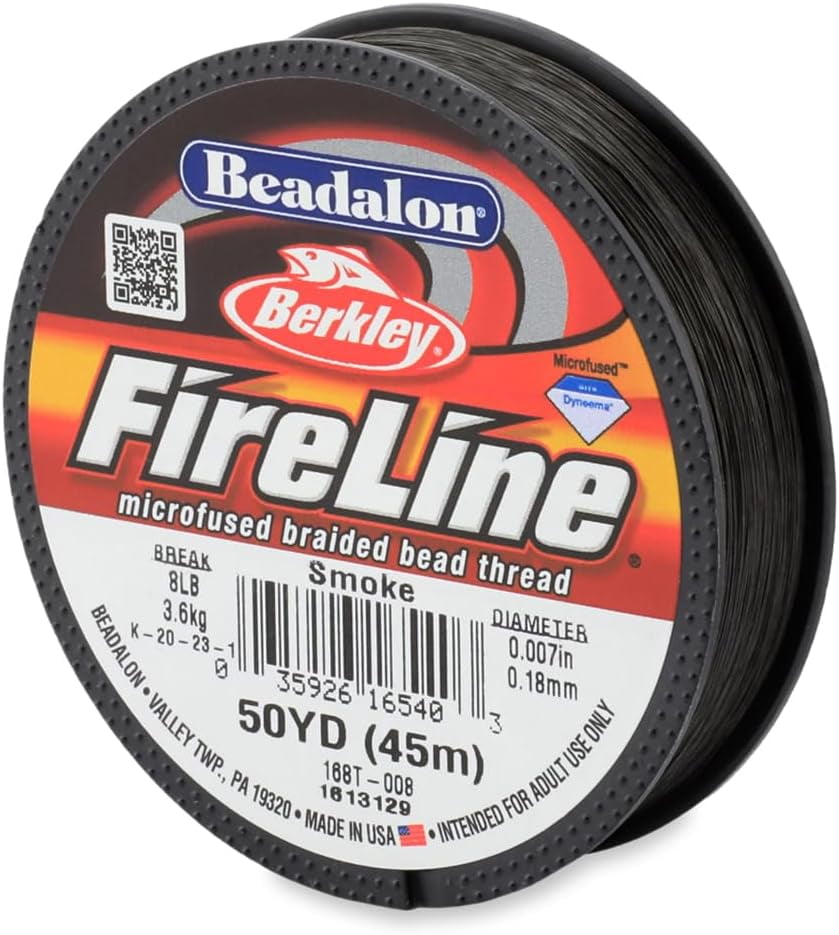 Beadalon FireLine Beading Thread by Berkley, 0.007", Break Strength 8 ...