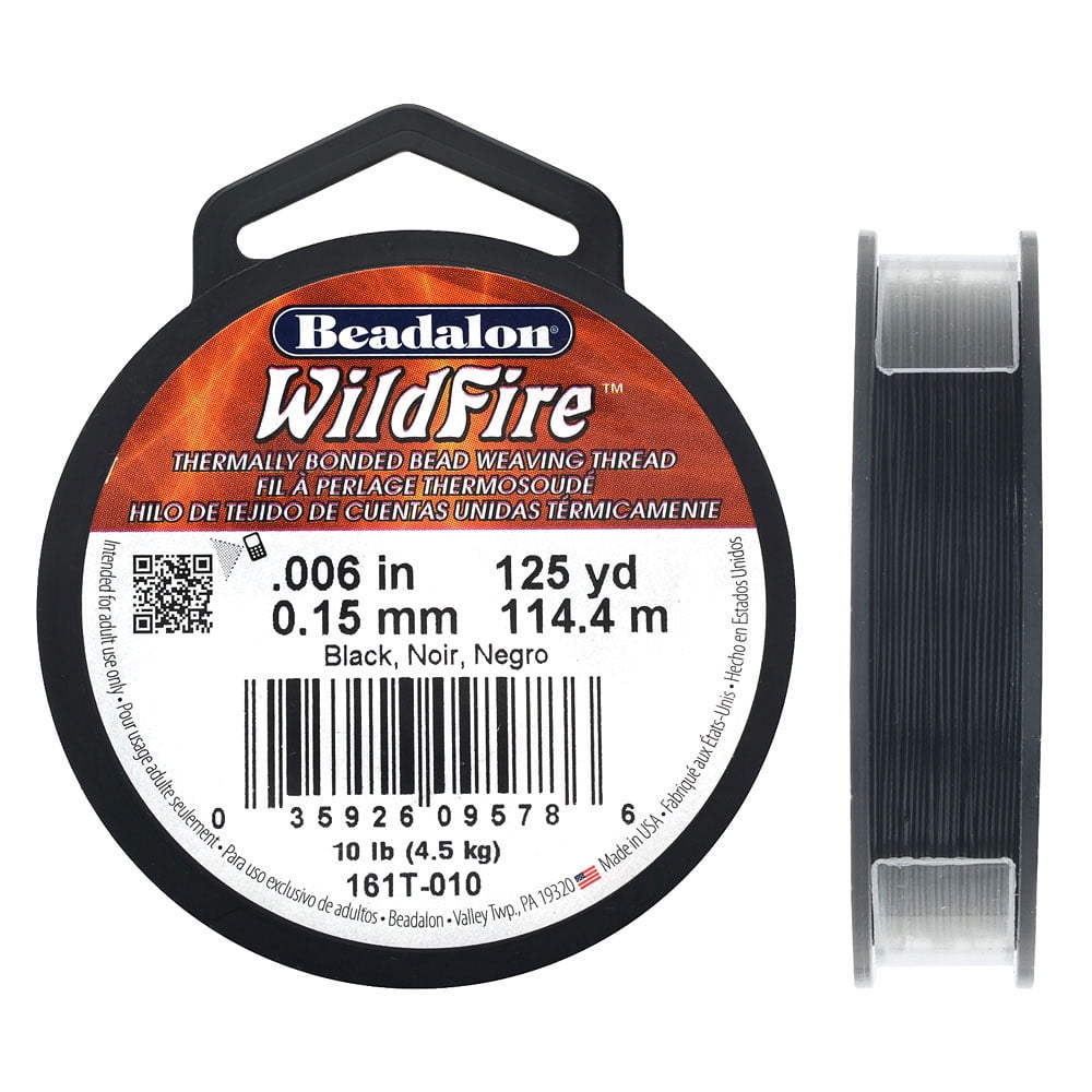 Beadalon WildFire Beading Thread - Black, 0.006", 125 yds - Walmart.com