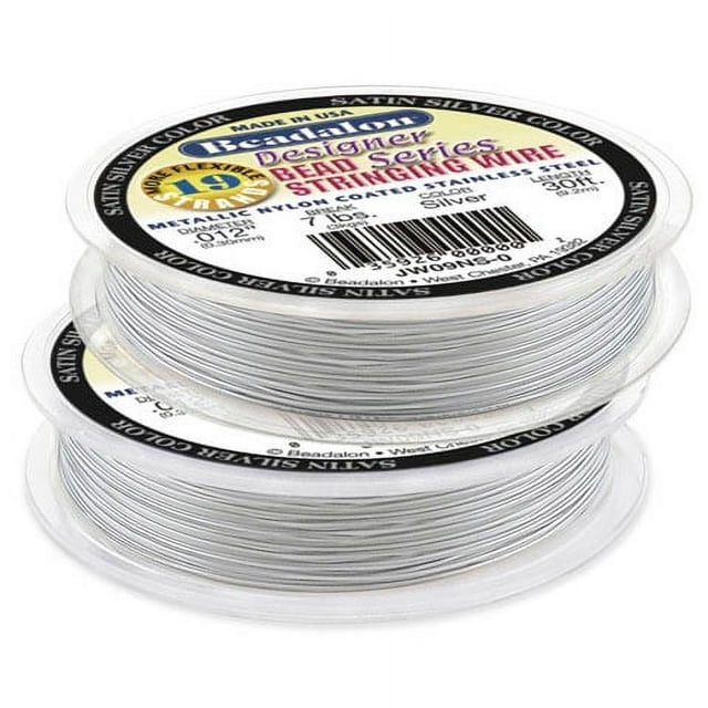 Beadalon Wire: 19 Strand, Satin Silver Bead Wire - Walmart.com