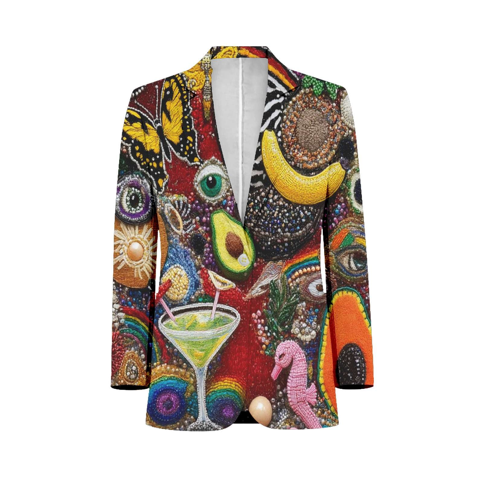 Beaded Art Vibrant Colorful Fun Customized Men's Suits full man Shawl ...