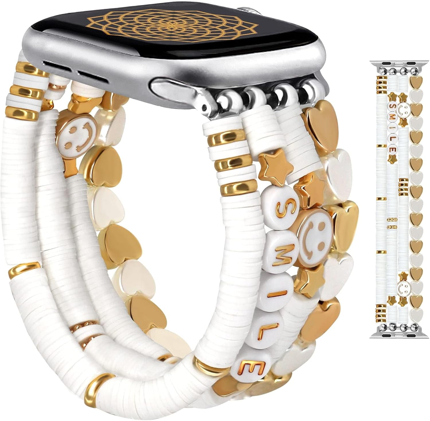 Beaded Bracelet Compatible with Apple Watch 42mm 44mm 45mm 46mm for ...