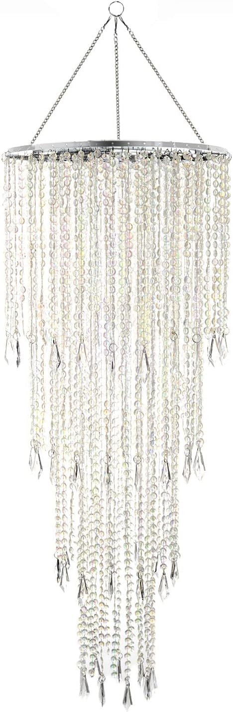 Beaded Chandelier, Sparkling Iridescent Acrylic Beaded Hanging ...
