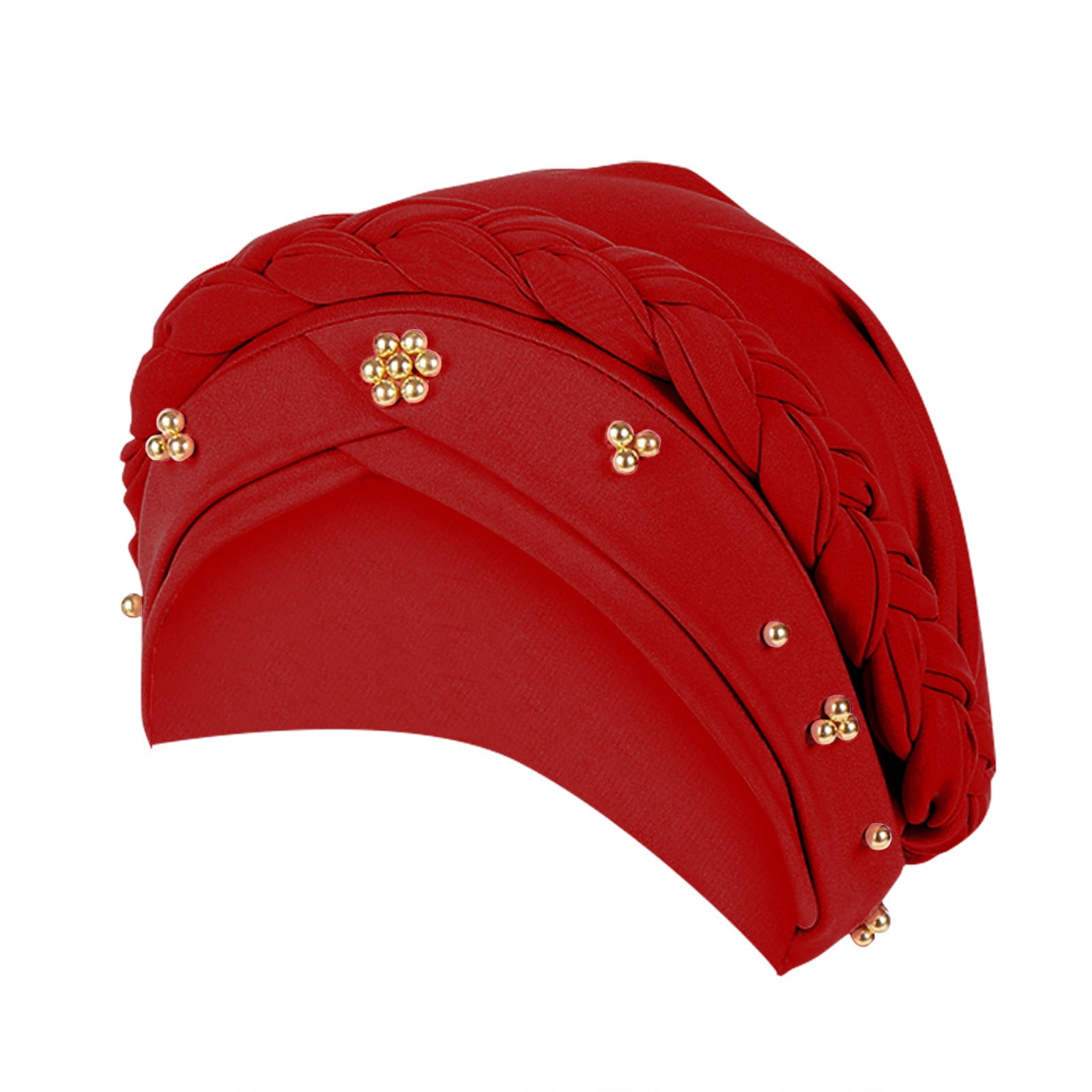 Beaded Chemo Cap Women Turban Pre-Tied Twisted Hair Cover Head Scarf ...