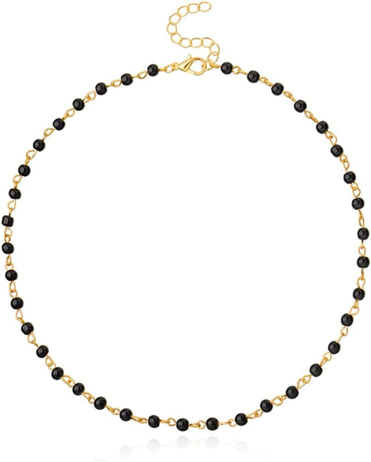 Beaded Choker Necklace Dainty Opal Birthstone Chokers Necklaces Jewelry ...