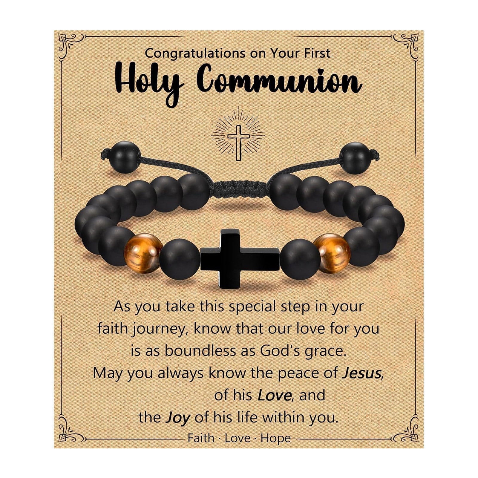 Beaded Crosses Adjustable for Boys Religious Ceremony Gifts ...