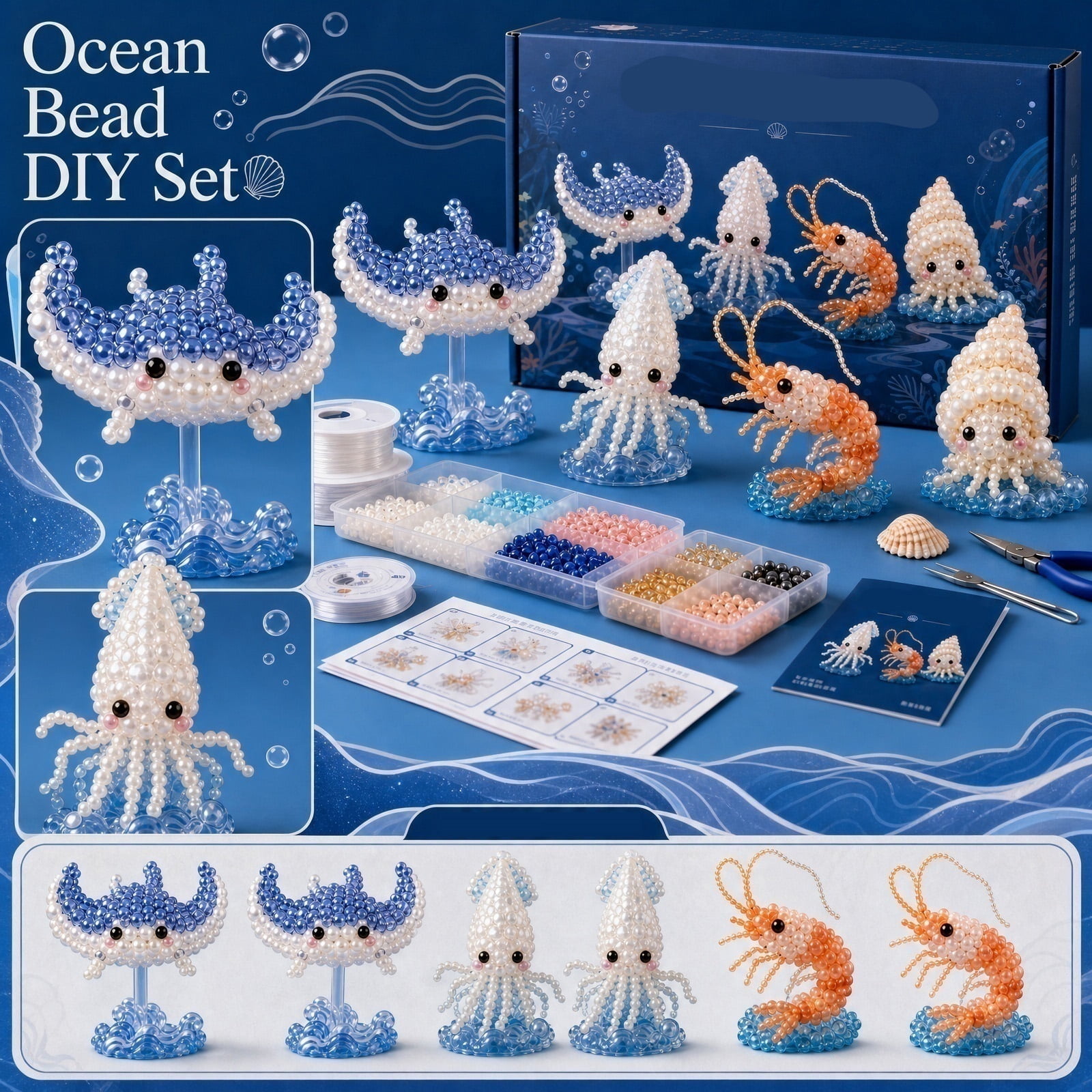 Beaded DIY Craft Kit Set J, Creative Jewelry Making Activity with ...