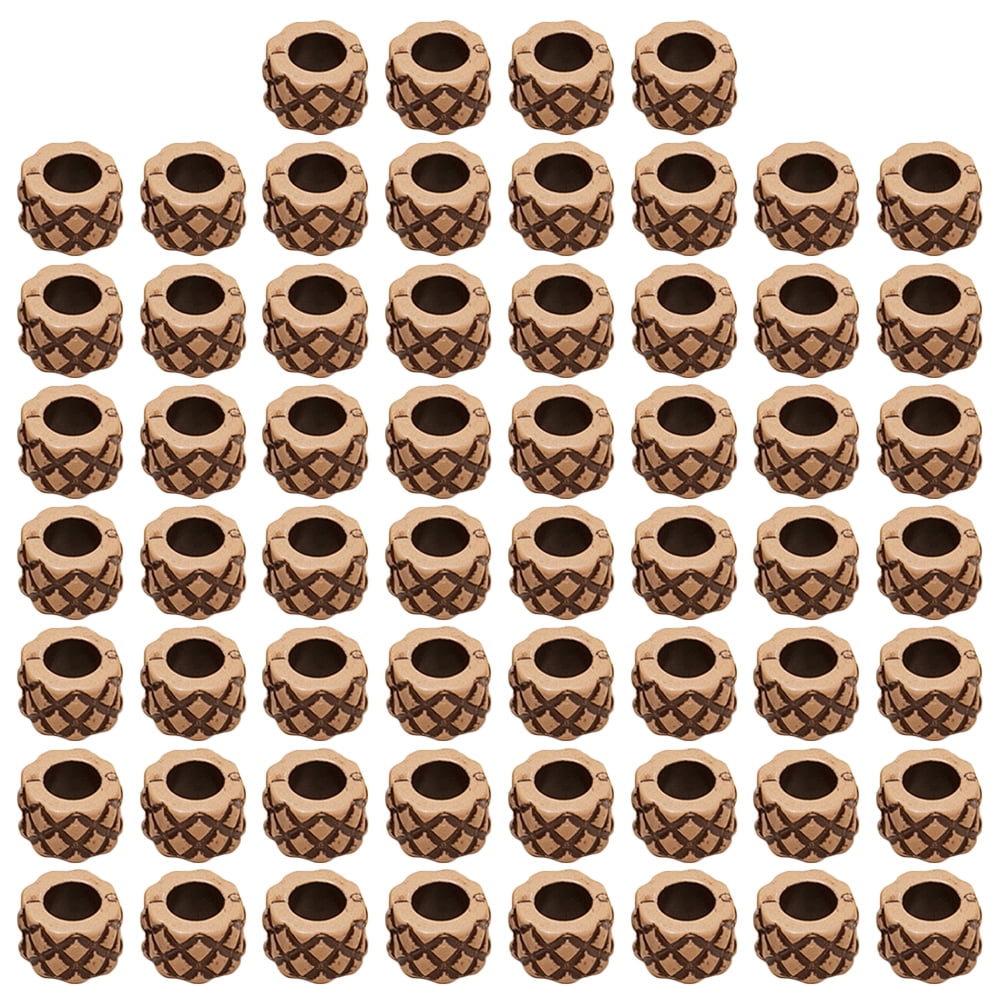 HOMEMAXS 60Pcs Dreadlocks Beads Hair Jewelry Imitation Wood Beads for ...