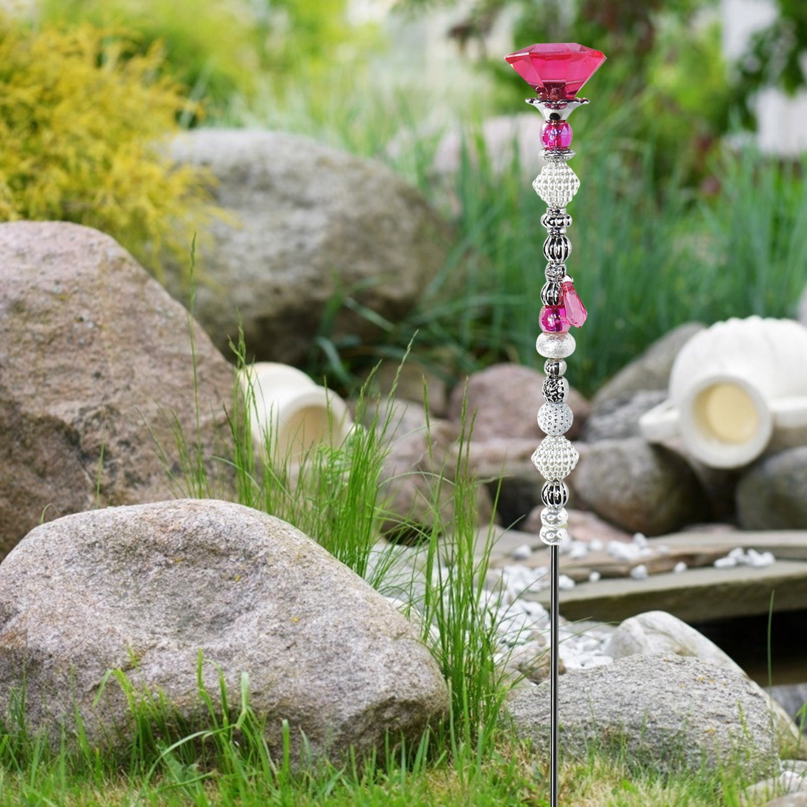 Beaded Fairy Garden Stakes, Unique Garden Interior for Patio, Flower ...