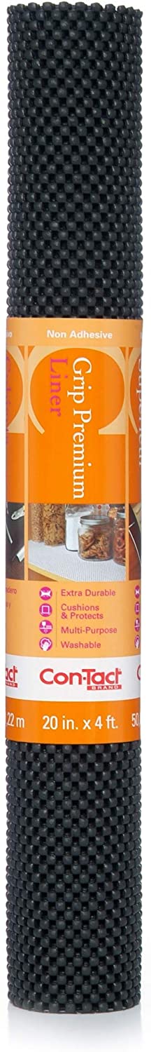 Beaded Grip Durable Non-Slip Shelf and Drawer Liner - 18 x 5' Black ...