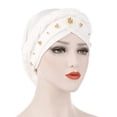 Beaded Head Scarf Women Turban Pre-Tied Twisted Chemo Hair Wrap ...
