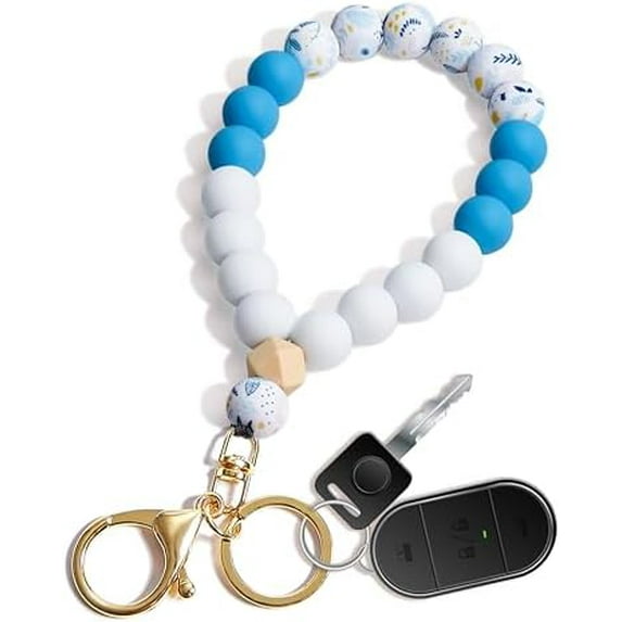 Beaded Keychain Wristlet 14k Gold Wrist Keychain Bracelet Cute Keychain ...