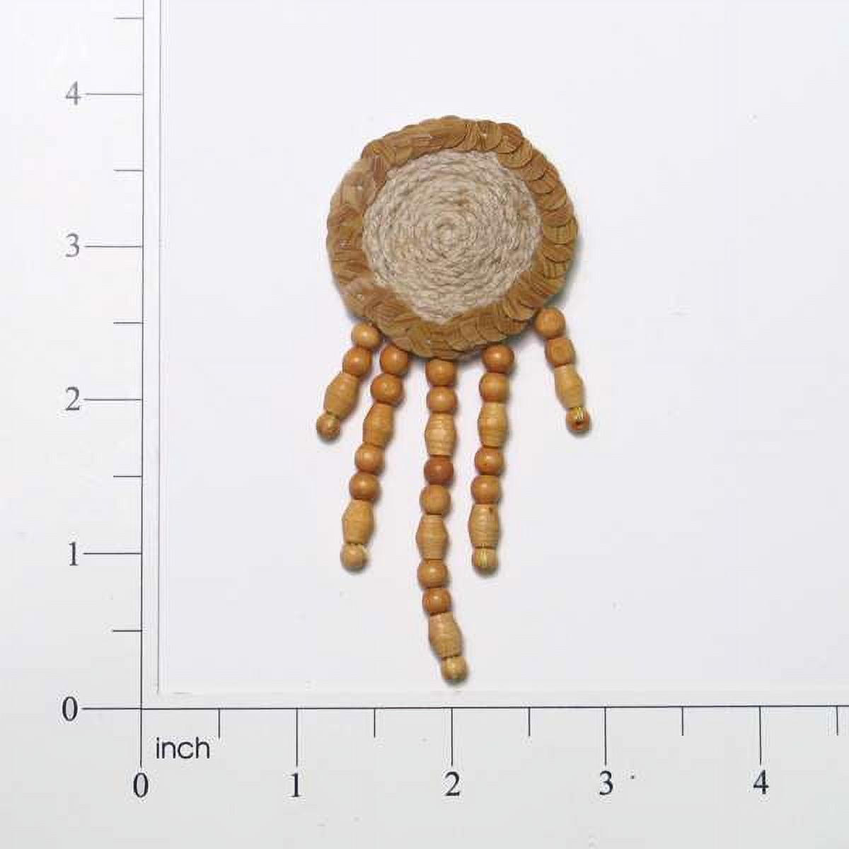 Beaded Medallion Natural Closure Fastener - 3 3/4" x 1 5/8" - Walmart.com